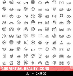 Virtual oculus angle icon. Outline Virtual oculus angle vector icon for ...