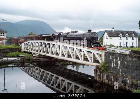 44871 steam train at Neptune's Staircase - Banavie, Scotland crossing ...