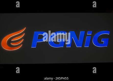 PGNiG (Polish Oil Mining and Gas Extraction) logo seen outside the ...