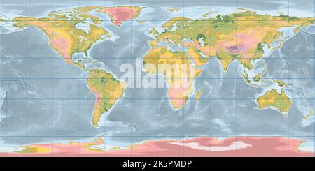 World map vector. Equirectangular projection. Classic vector ...