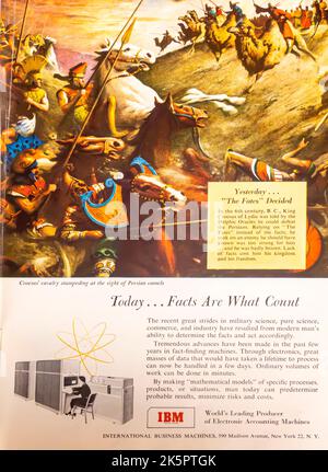 1950s USA IBM Magazine Advert Stock Photo - Alamy