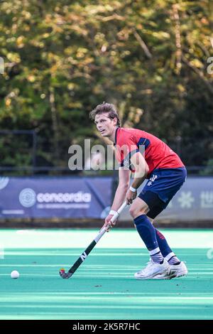 Dragons' Felix Denayer pictured in action during a hockey game between ...