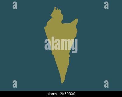 HaDarom, district of Israel. Solid color shape. Locations and names of ...