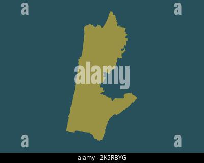 Haifa, district of Israel. Solid color shape. Locations of major cities ...