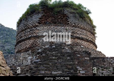 Amluk-Dara stupa is located in Swat valley of Pakistan. It is a part of ...