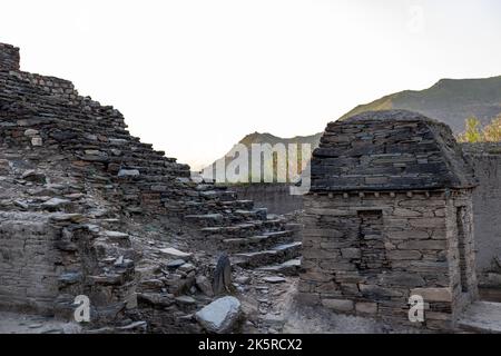 The ruins of amluk dara stupa in the swat valley Stock Photo - Alamy