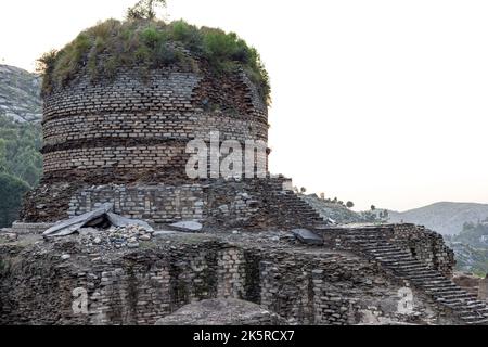 Amluk-Dara stupa is located in Swat valley of Pakistan. It is a part of ...