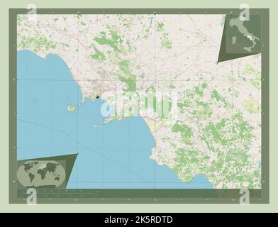 Campania, region of Italy. Open Street Map Stock Photo - Alamy