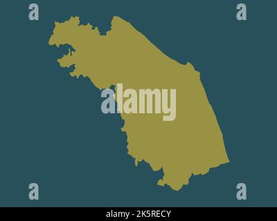 Marche, region of Italy. Solid color shape. Locations and names of ...