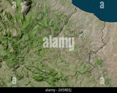 Molise, region of Italy. High resolution satellite map. Locations of ...