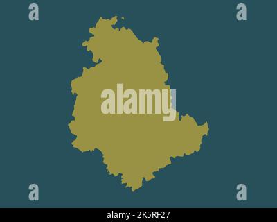 Umbria, region of Italy. Solid color shape. Locations and names of ...