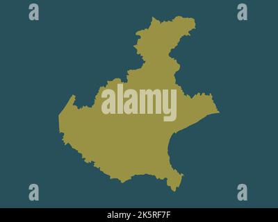 Veneto, region of Italy. Solid color shape. Locations and names of ...