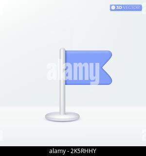 Blue flag icon symbols. goal, map reminder, location fixing ...