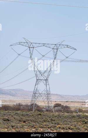 A delta type pylon on a power transmission line in the Western Cape ...