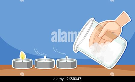 Thumbnail design with science experiment objects illustration Stock ...