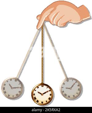 Hypnosis clock vector concept illustration Stock Vector Image & Art - Alamy