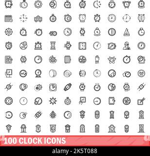 Watchmaker repair icon. Outline watchmaker repair vector icon color ...