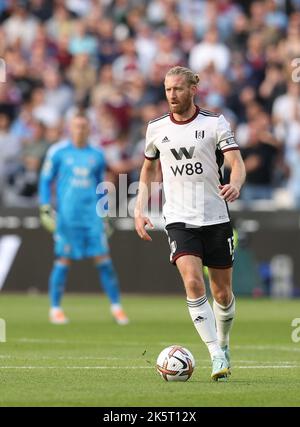 Fulham's Tim Ream during the Premier League match at Craven Cottage ...