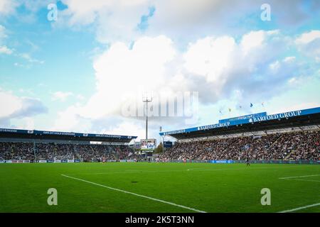 Odense, Denmark. 09th Oct, 2022. The Nature Energy Park stadium seen ...