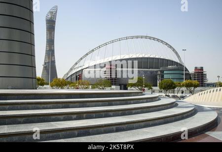 Doha, Qatar- october 10,2022 : Qatar Energy head office towers in Doha ...