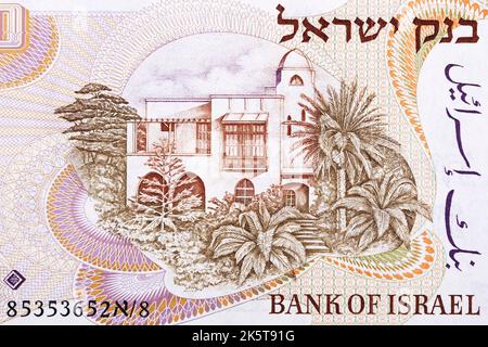 Bialik's house in Tel Aviv from old Israeli money - Lirot Stock Photo ...
