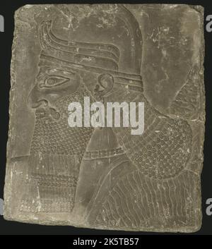 Mesopotamian art. Neo-Assyrian. Relief panels depicting two protective ...