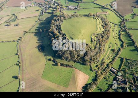 Cadbury Castle, the earthwork remains of an Iron Age hillfort ...