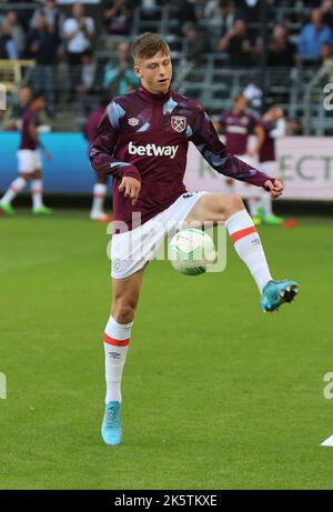 West Ham United's Oliver Scarles during the Premier League match at the ...