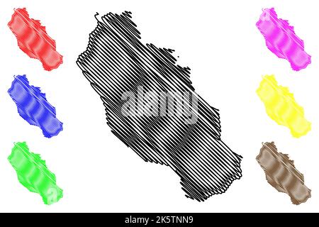 Felicite island (Republic of Seychelles, Indian Ocean) map vector ...