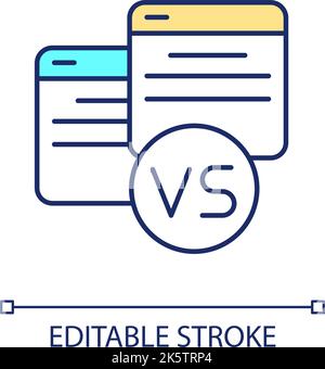 Choice between two options RGB color icon Stock Vector Image & Art - Alamy