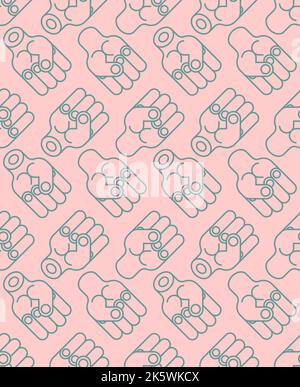 Fist Pattern seamless . Fists Background. Vector texture Stock Vector ...
