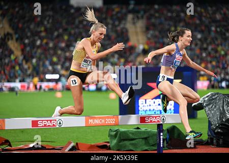 Lea Meyer participating in the 3000m steeplechase of the European ...