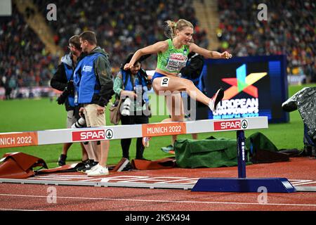 Marusa Mismas participating in the 3000m steeplechase of the European ...