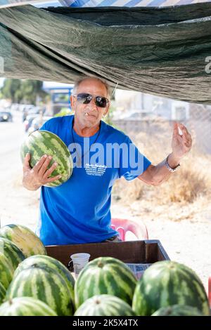 Roadside stall selling watermelons Stock Photo - Alamy