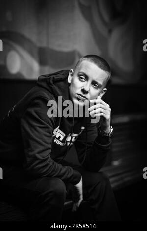 Paris, France, January 31, 2020. British rap singer from Manchester ...