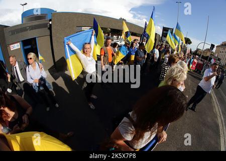 Rome, Italy. October 10, 2022 - Ukranian community of Rome protest ...