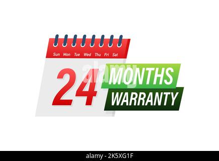 24 months warranty. Support service icon vector stock illustration ...