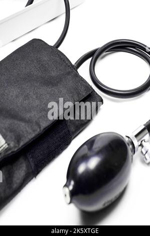 Detail antique blood pressure monitor of the sixties Stock Photo - Alamy