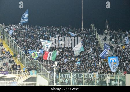 Lazio's supporters during the Serie A soccer match between Roma and ...
