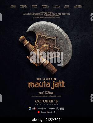 THE LEGEND OF MAULA JATT, poster in English, top from left: Mahira Khan ...