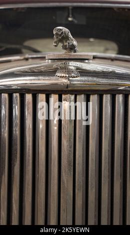 Jaguar chrome metal logo, luxury car logo, November 02.2012 Istanbul ...