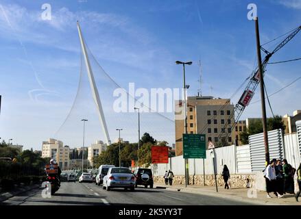Jerusalem Light Rail Project Israel Bridge Copy Space Stock Photo - Alamy
