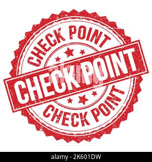 CHECK POINT text written on green grungy stamp sign Stock Photo - Alamy