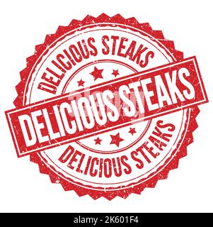 DELICIOUS text written on red grungy vintage round stamp Stock Photo ...