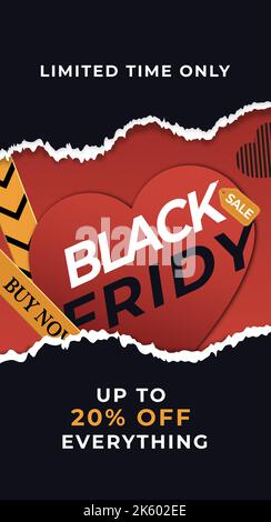 gradient black friday vertical poster template vector design ...