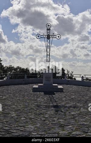 Conca dei Marini - Croce a Cristo Redentore in Via Vreca Stock Photo ...