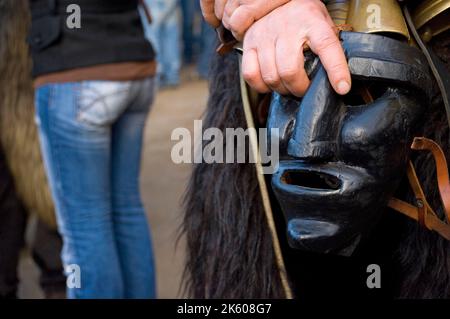 Typical Carnival, Mamuthones Parade, Mamoiada, Sardinia, Italy Stock ...