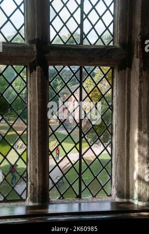 Stone mullion window with clear leaded lights at St Andrew and St ...