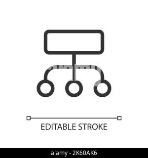 Data structuration process pixel perfect white linear ui icon for dark theme Stock Vector Image ...