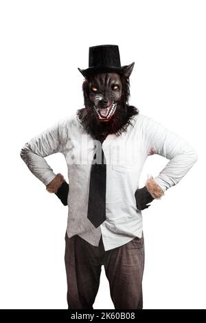 Werewolf isolated over white background Stock Photo - Alamy